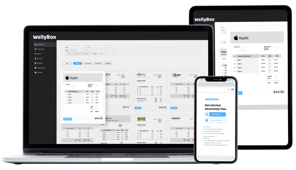 WellyBox - Receipt Keeper | Keep All Your Business Receipts in One Place